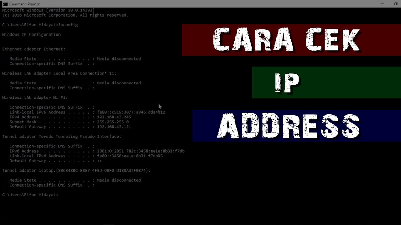 Cek IP Address di Komputer Laptop Notebook - YouTube