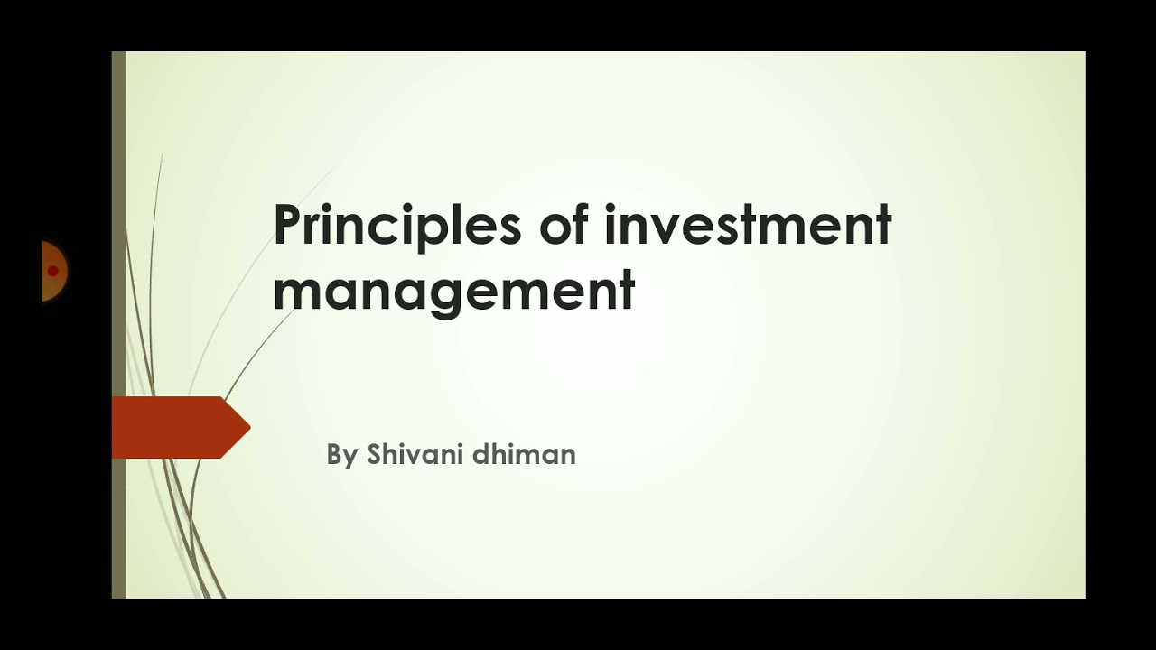 principles of investment management - YouTube