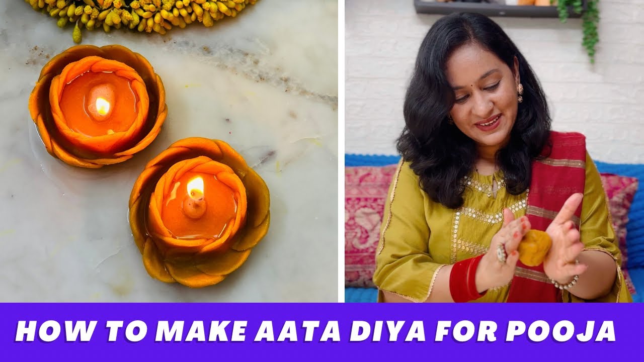 How To Make Aata Diya For Pooja ,Ganpati,Navratri, Dussehra & Diwali ...