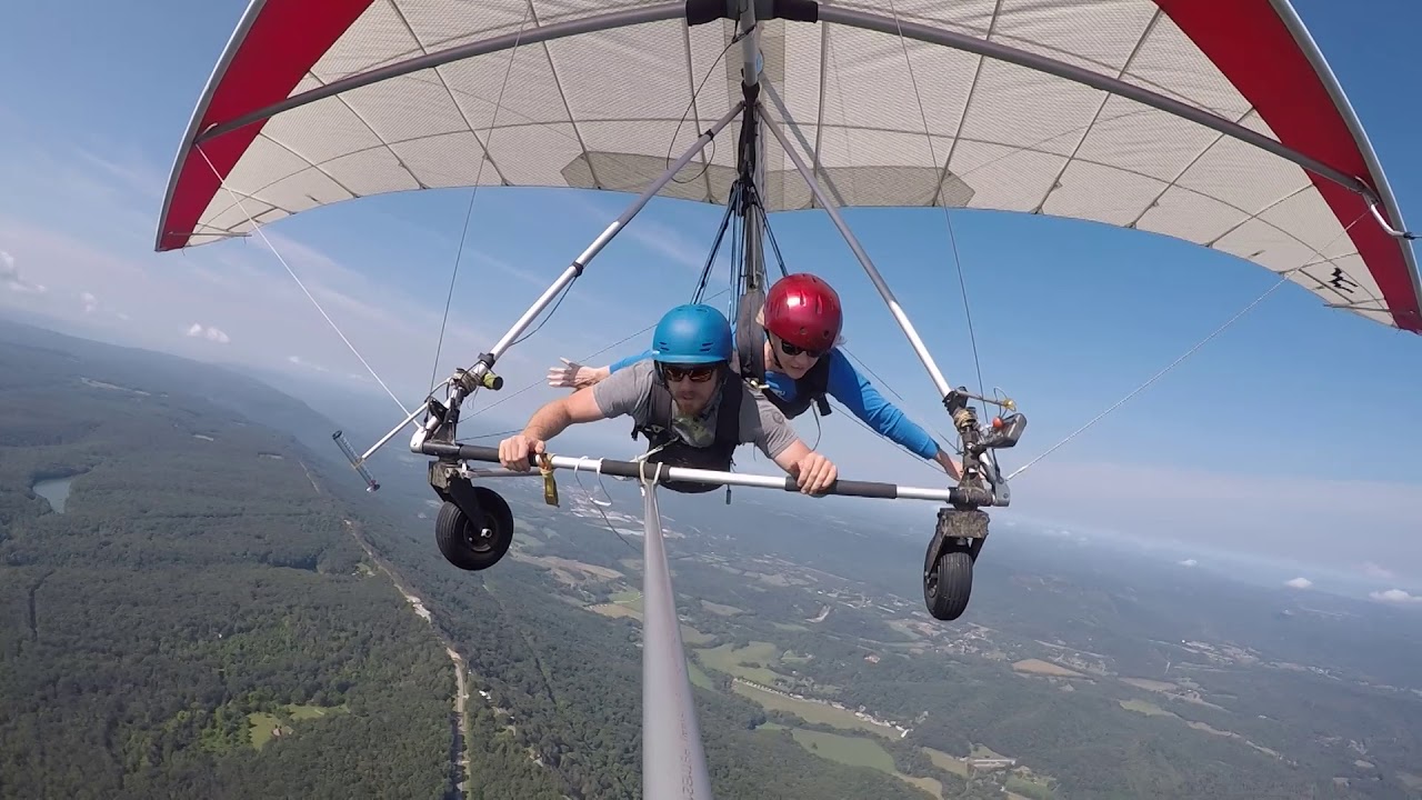 Donna Jansen's Hang Gliding Tandem at Lookout Mountain - YouTube