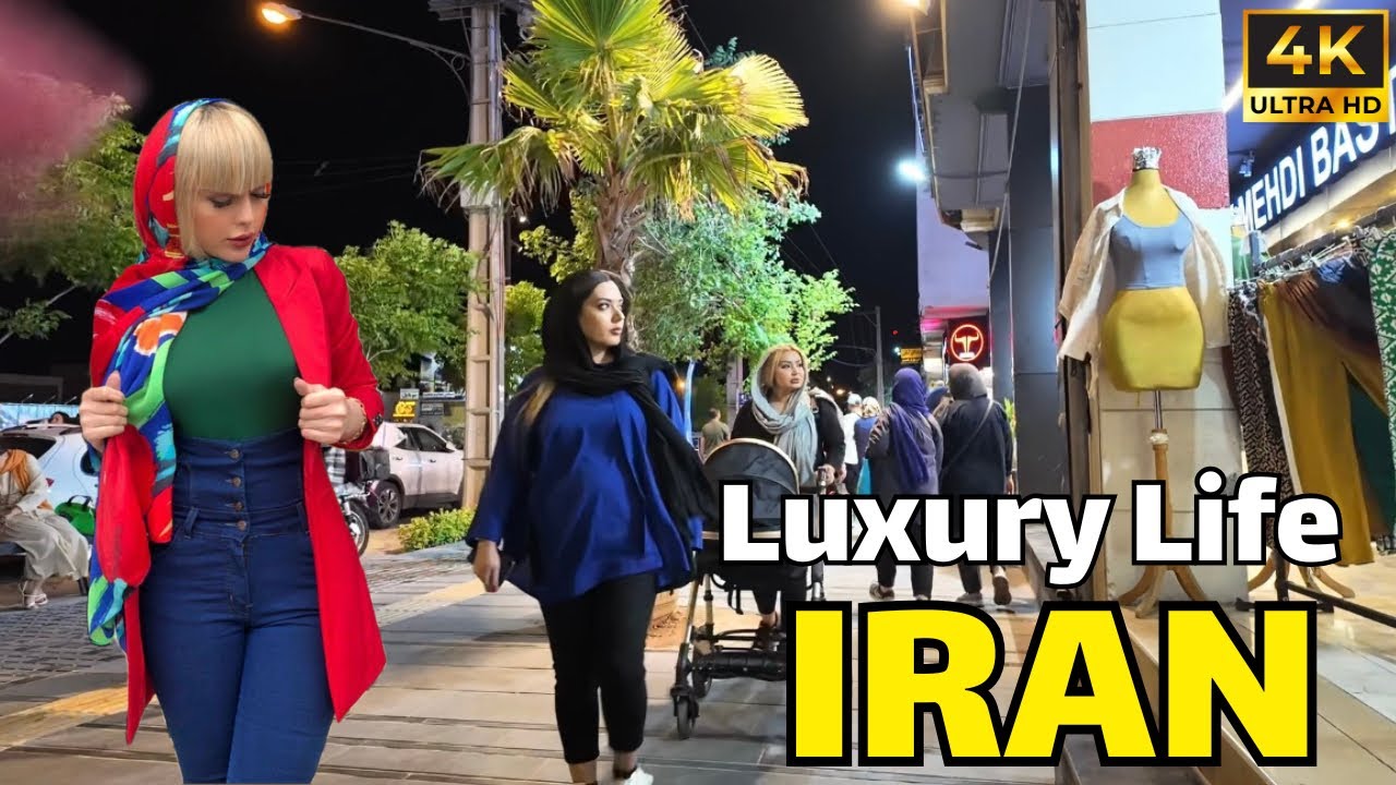 Shiraz City NightLife | Walk In Luxury neighborhood at night | IRAN ...