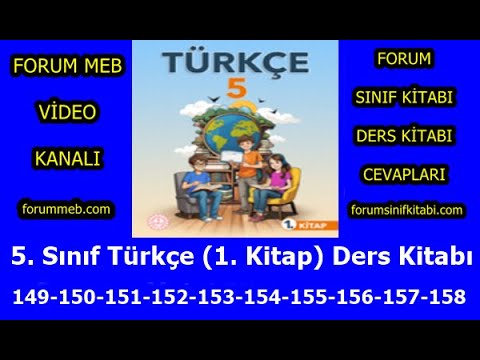 5. Sınıf Türkçe (1. Kitap) Sayfa 149-150-151-152-153-154-155-156-157-158 Cevapları MEB Yayınları