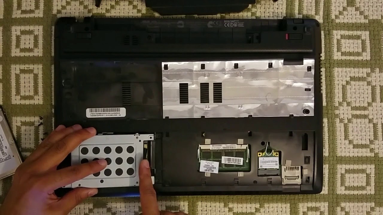 ASUS X55A - replace Hard Disk Drive HDD or SSD - YouTube