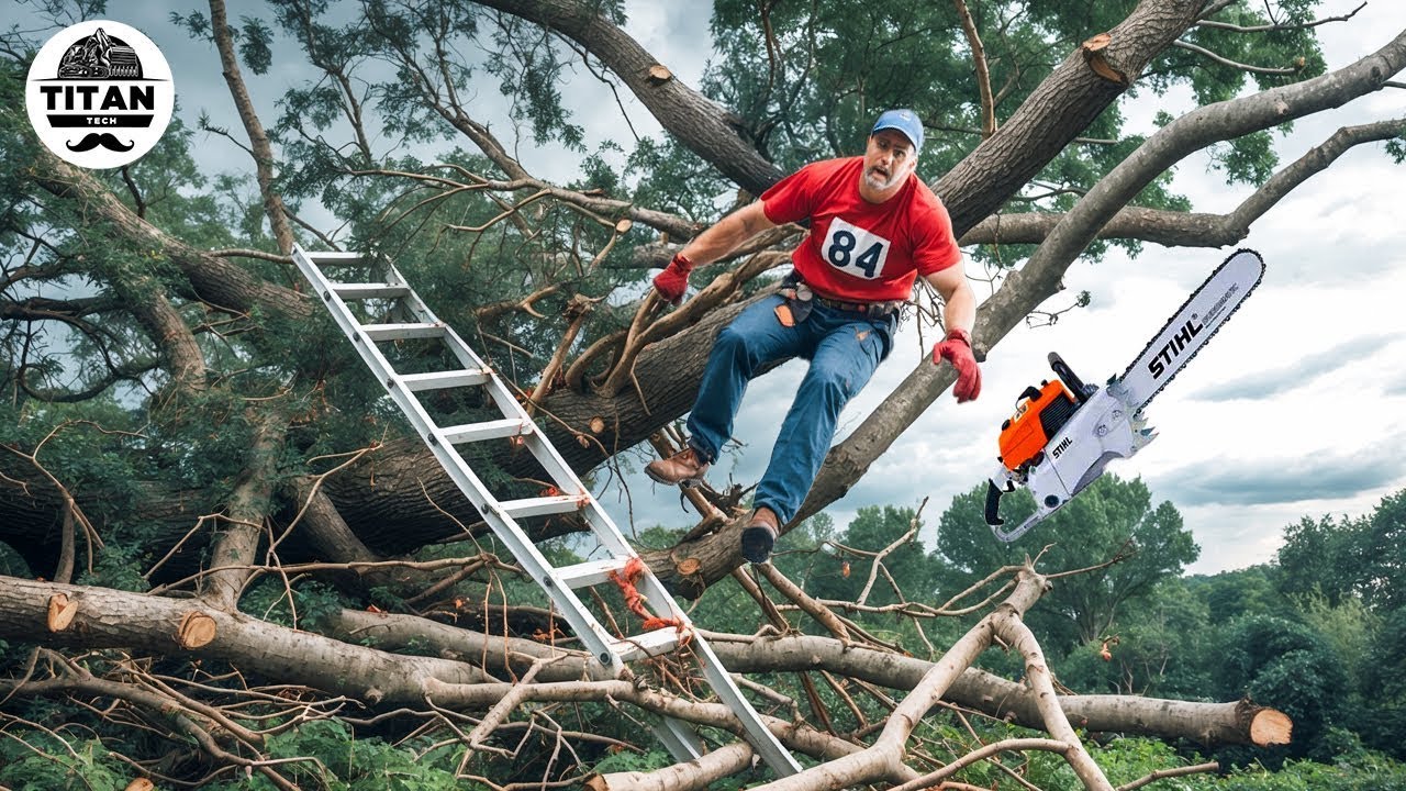 Dangerous Fastest Idiots Cutting Tree Fails Skill With Chainsaw | Tree ...