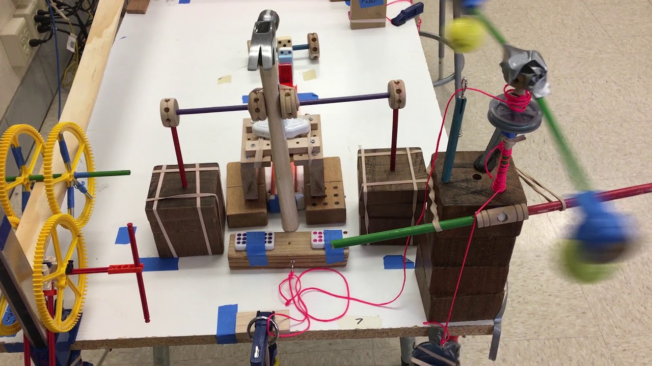 Lift the Football Player Rube Goldberg Machine - YouTube