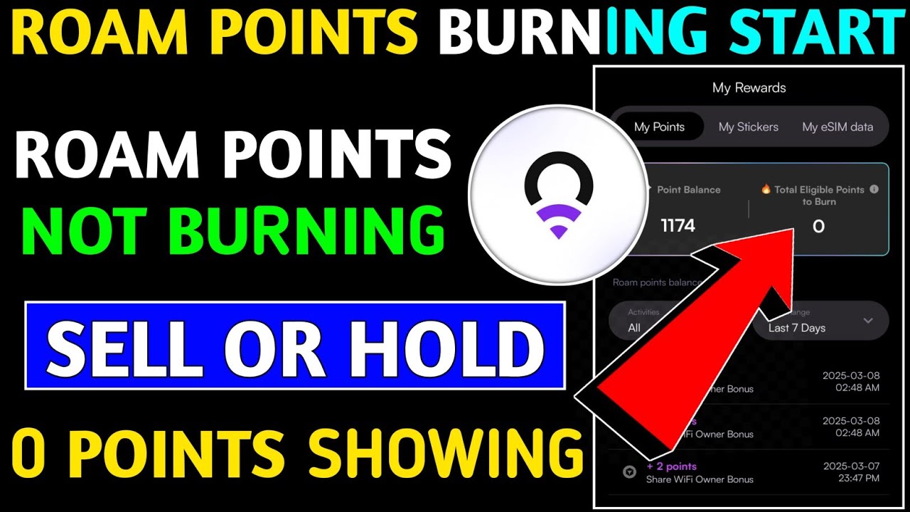 Roam Airdrop New Update || Roam Eligible Point 0 Showing || Roam points ...