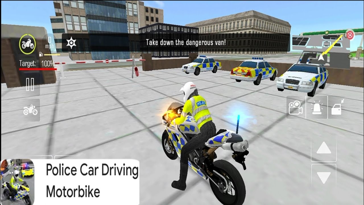 Police Car Driving Motorbikes; Take Down The Dangerous Van -Gameplay ...