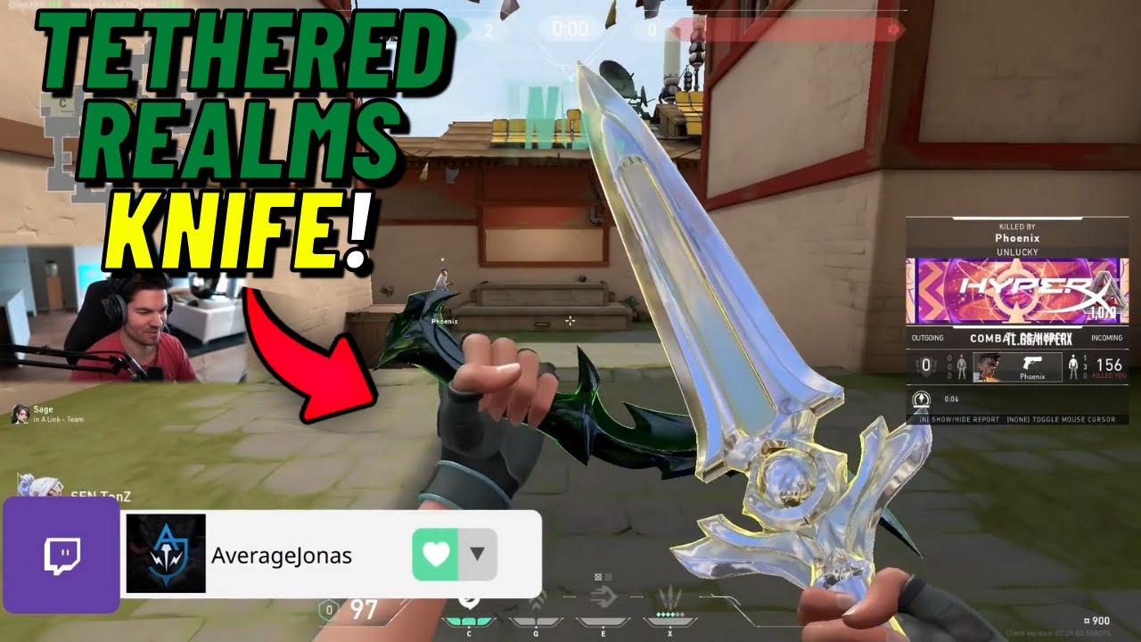 TenZ Showing His New Double Tethered Realms Knife - YouTube