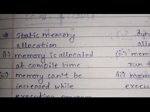 Different between Static Memory Allocation & Dynamic Memory Allocation ...
