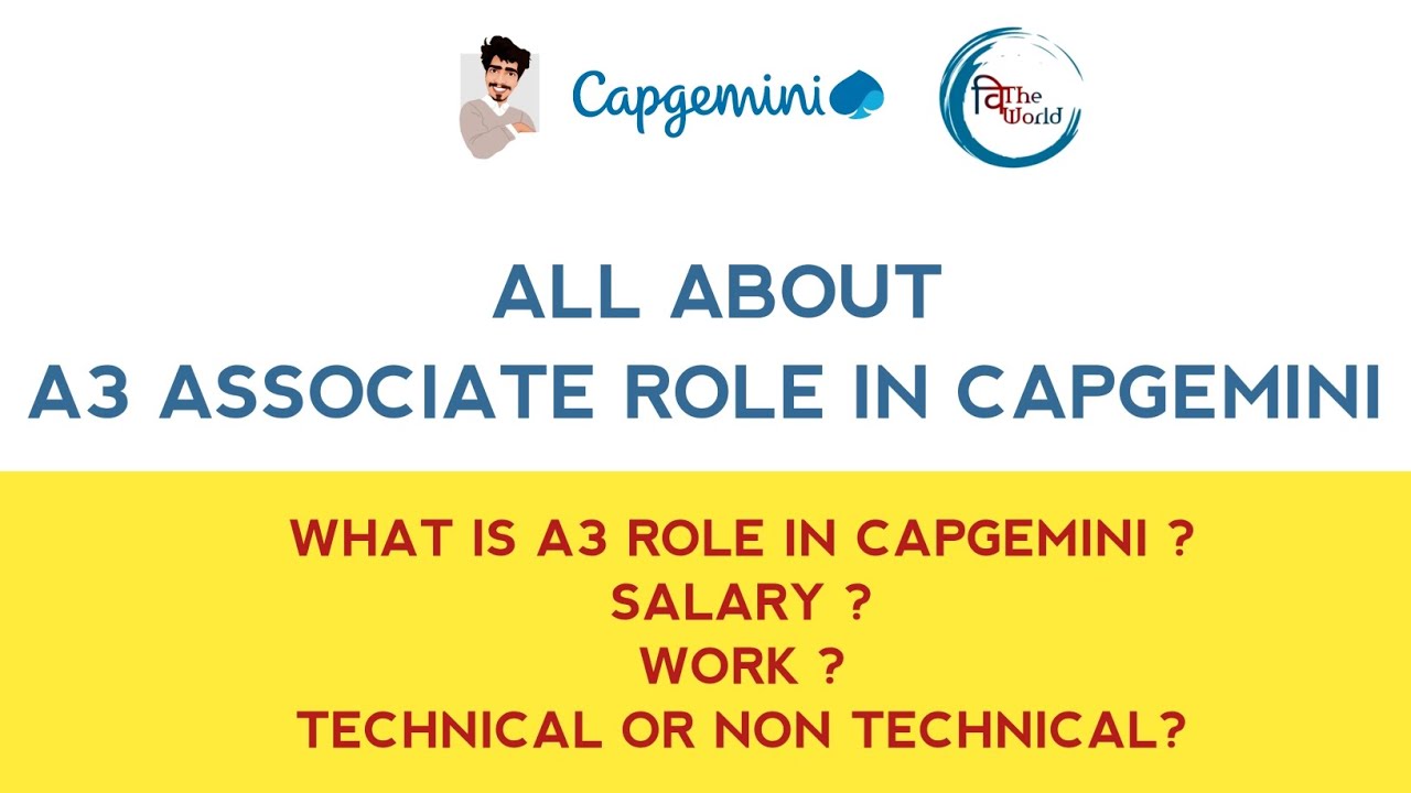 What is A3 Associate Role in Capgemini | A3 Analyst Role in Capgemini ...