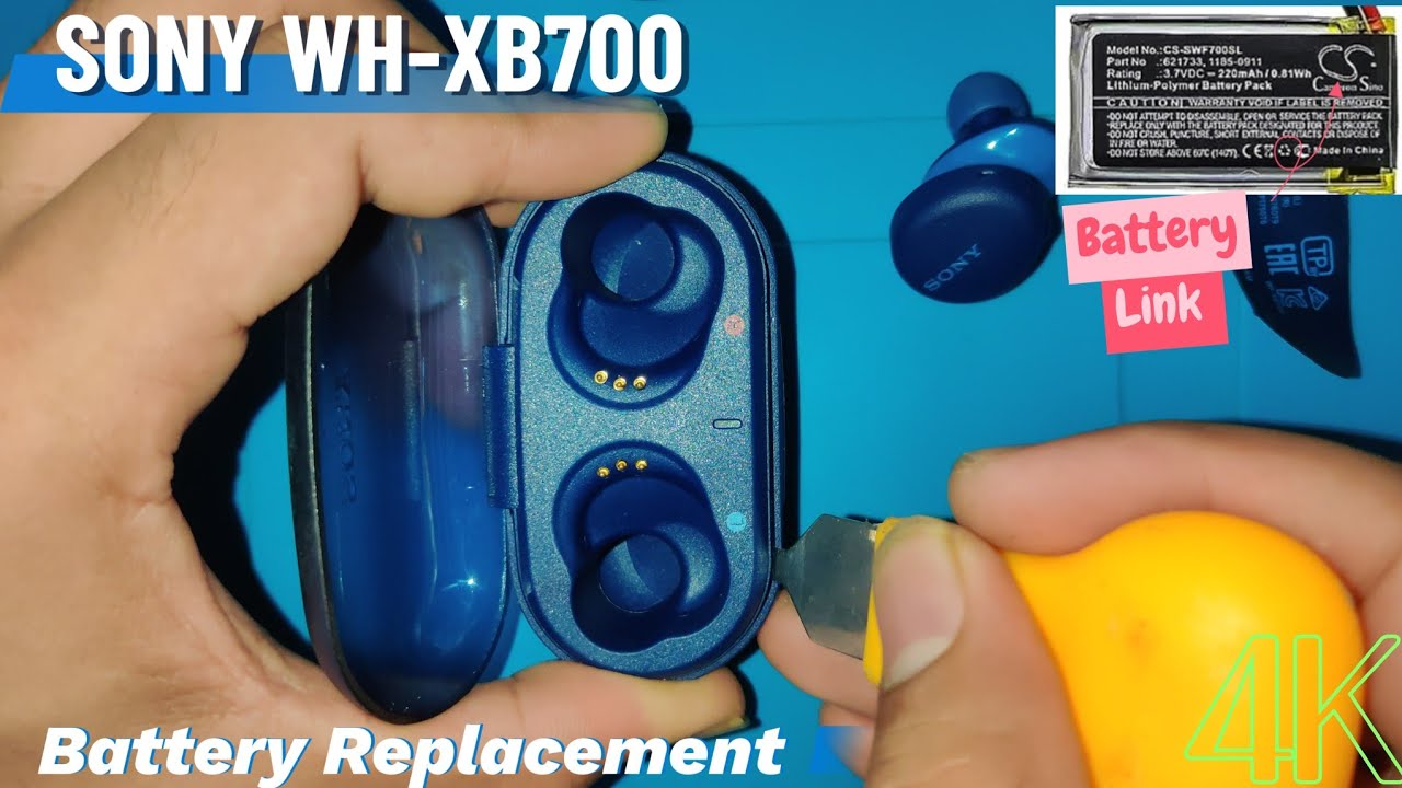 SONY (WF-XB700) case not charging | Battery Replacement | Disassemble ...