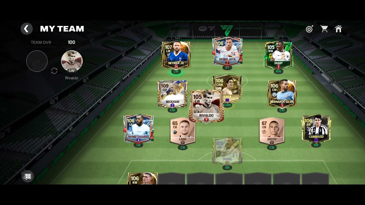rate my new fc mobile team - YouTube