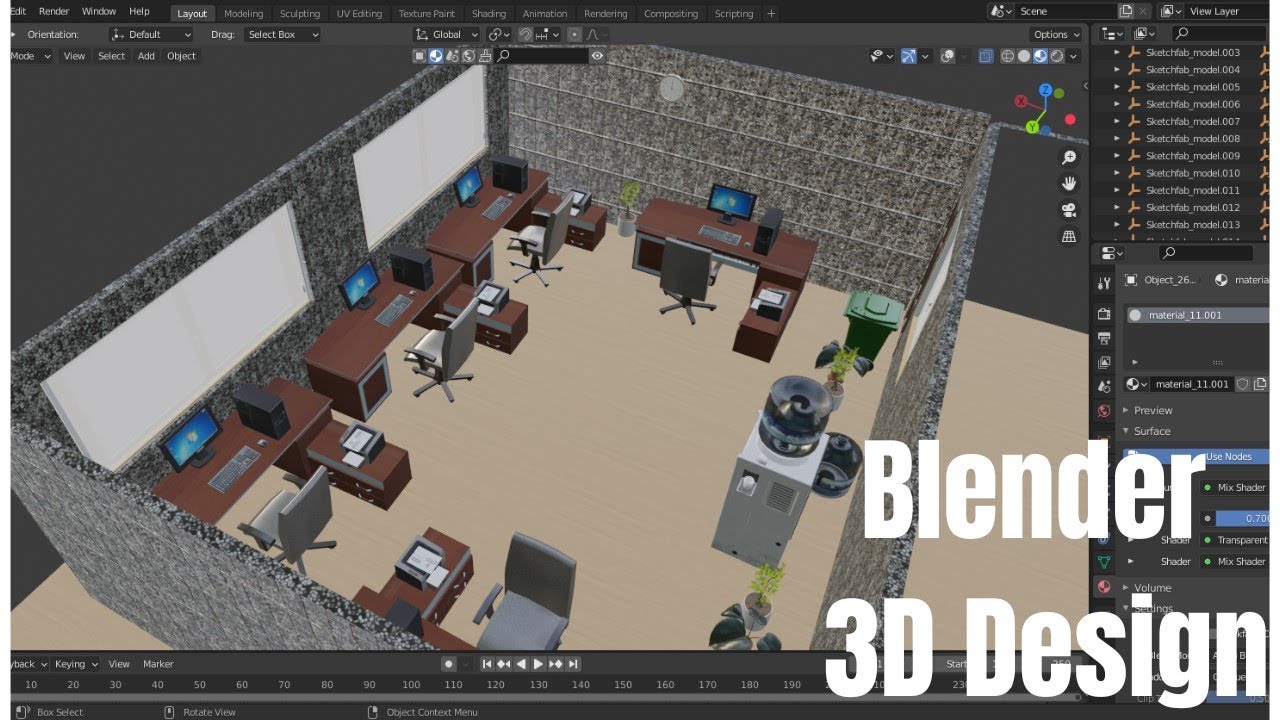 "Create 3D Office Space in Blender: A Step-by-Step Tutorial" - YouTube