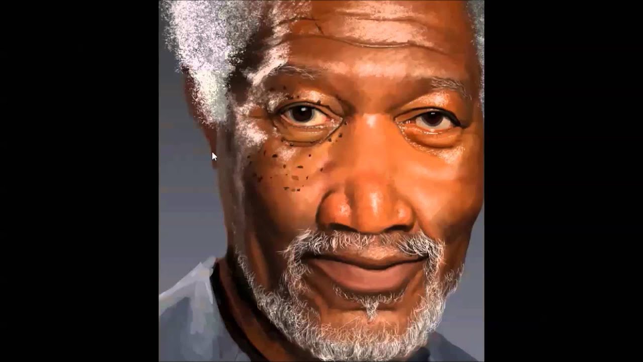 Morgan Freeman portré - 2.rész (Digital Painting) - YouTube