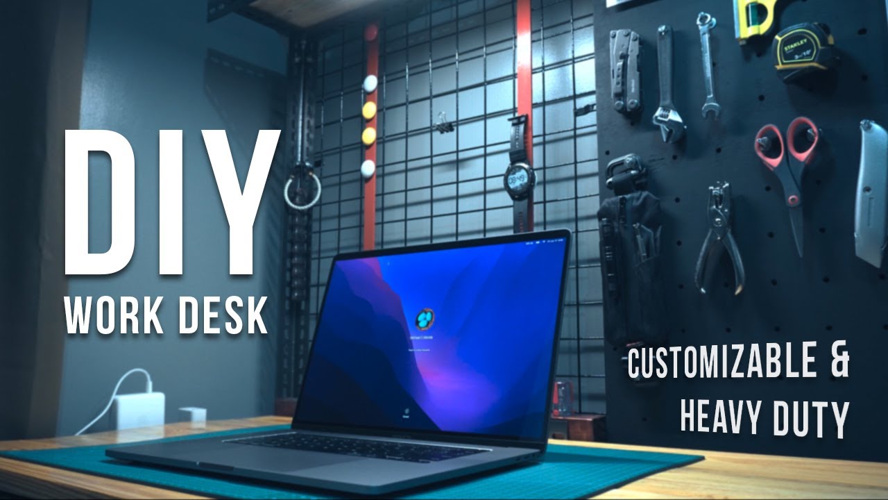 DIY Work Desk Build: Customizable and Heavy-Duty | Quaint Idea - YouTube