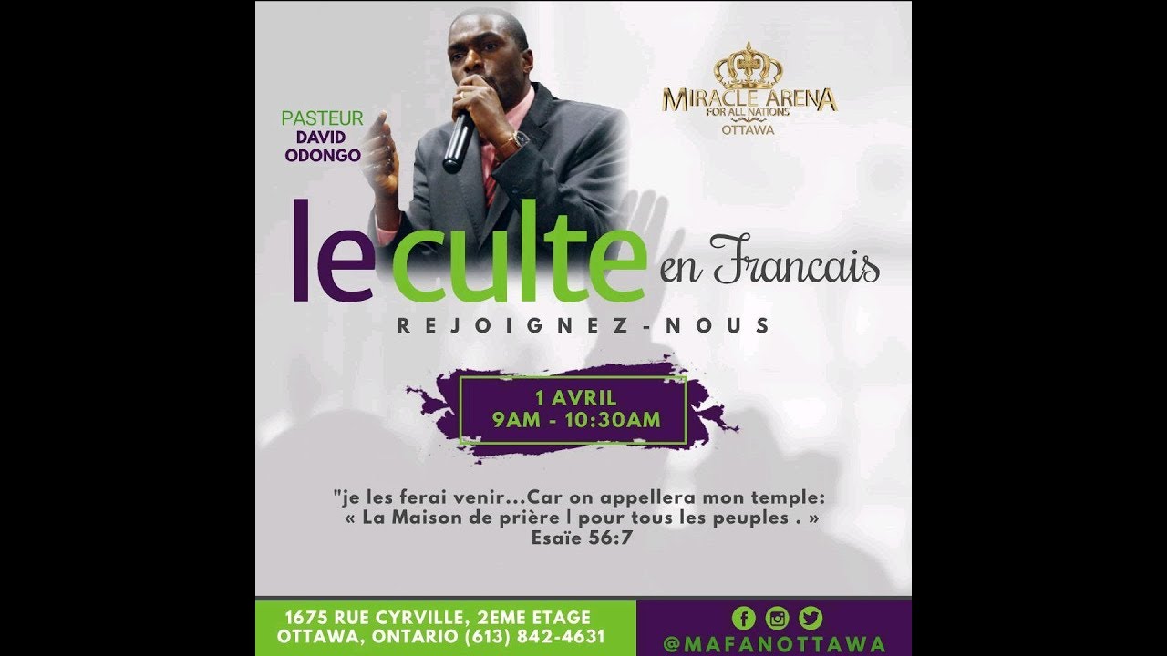 25-10-2018 | Premier culte en français avec Pasteur David Odongo - YouTube