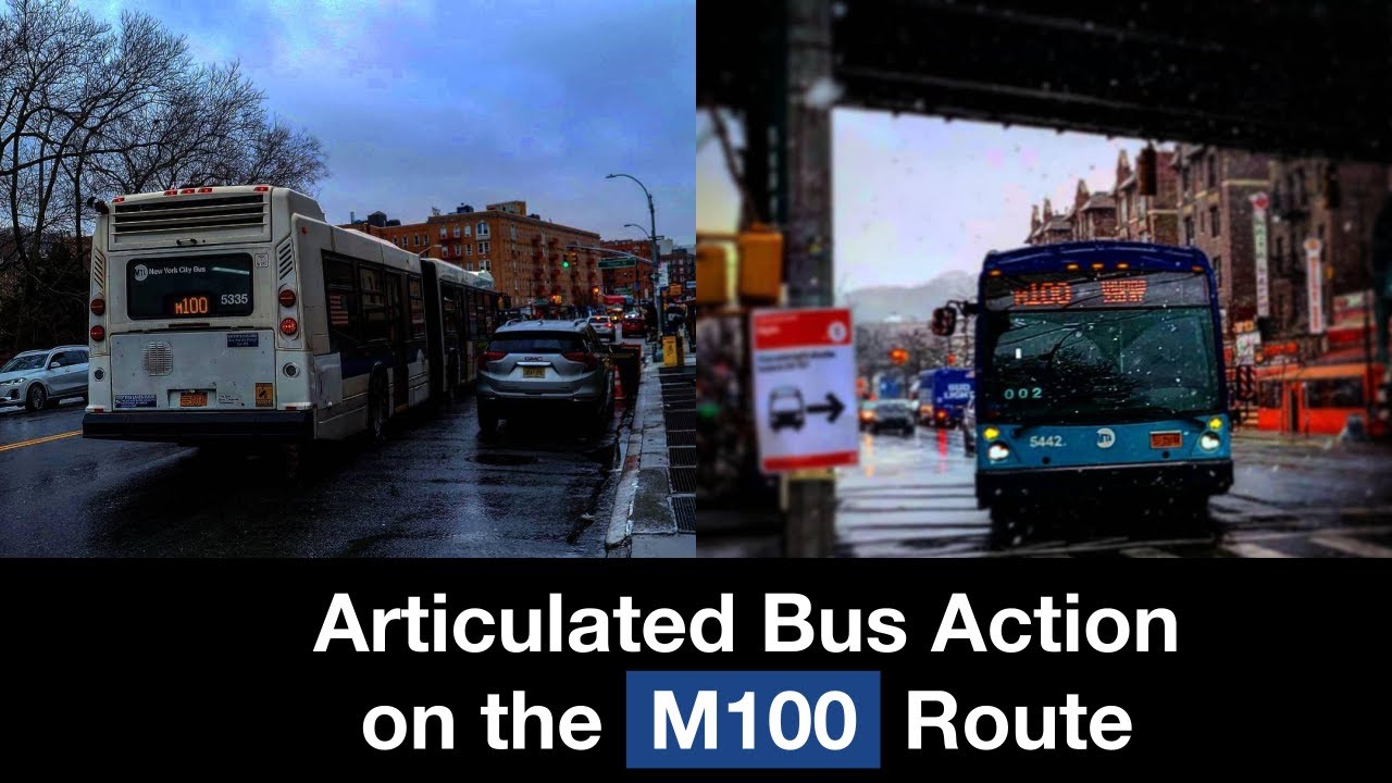 Articulated Bus Action on the M100 - YouTube