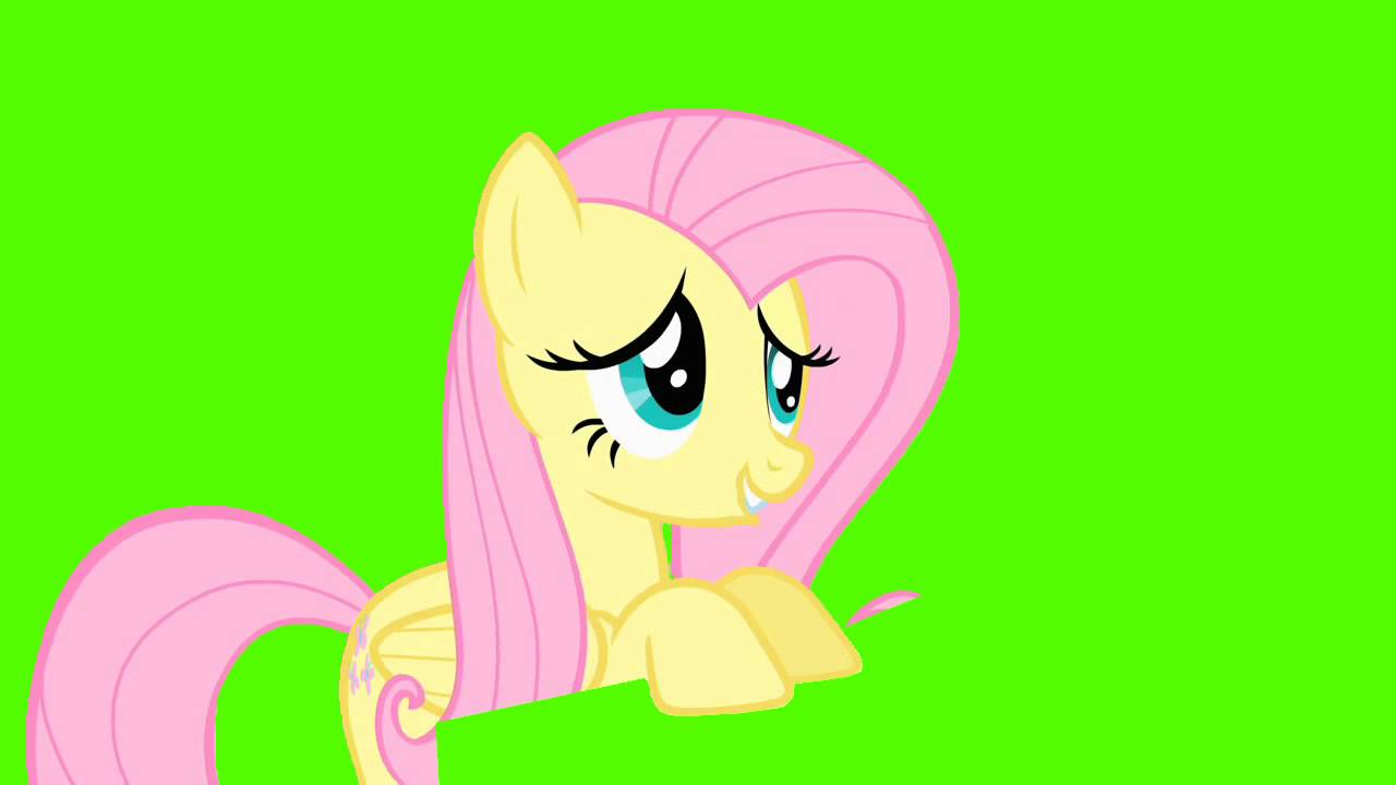Fluttershy "Yes, I love to take care of animals" - Green Screen Ponies ...