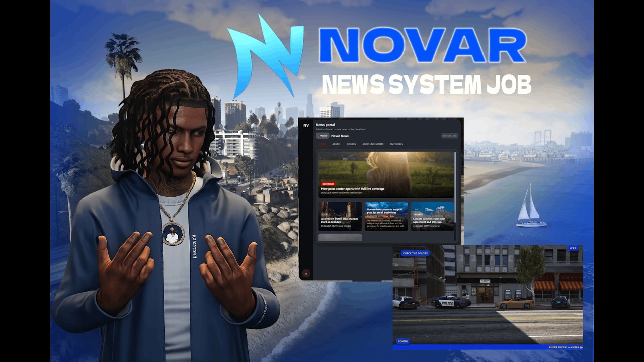 Nøvar News Job System | FiveM Script | QB / ESX / Standalone - YouTube