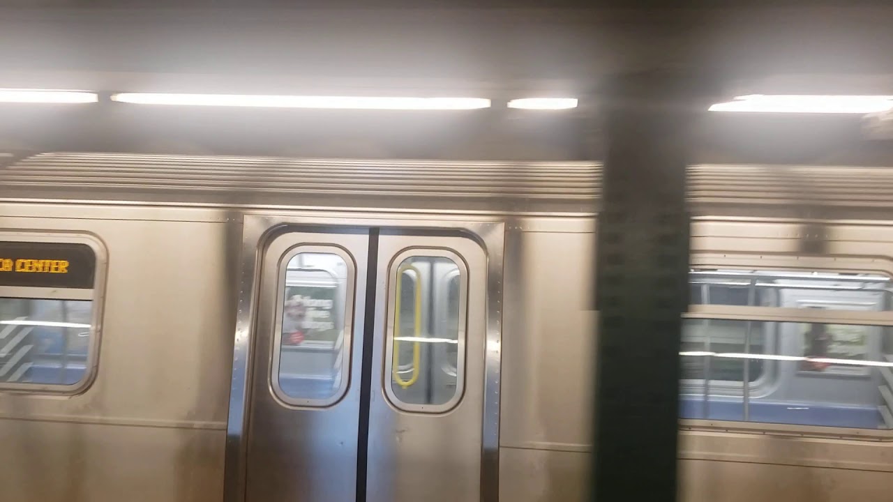 RARE: R160 (A) train arrives and departs West 4 St!! (Also with R160B ...