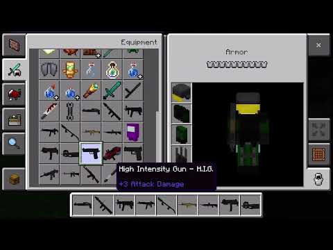 Shooting guns form scp mod in Minecraft - YouTube