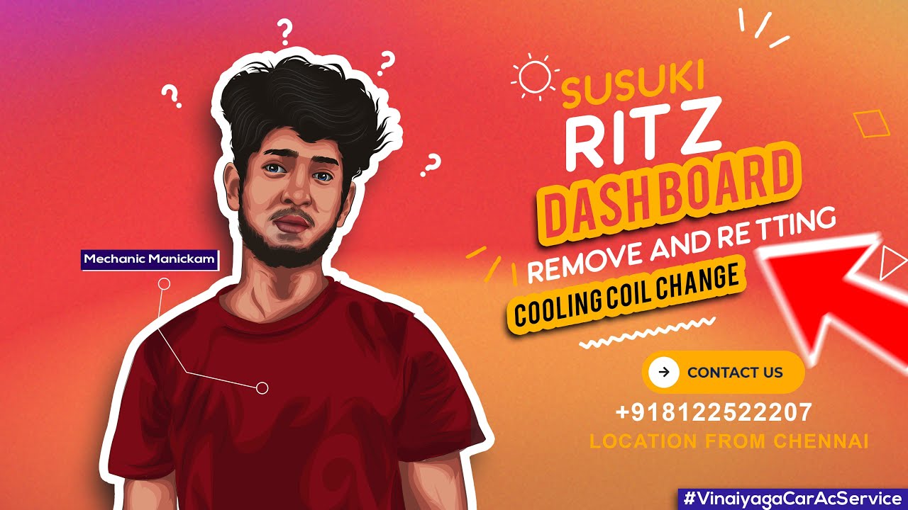 Suzuki Ritz Dashboard Remove And Cooling Coil Change | Vinaiyga Car Ac ...