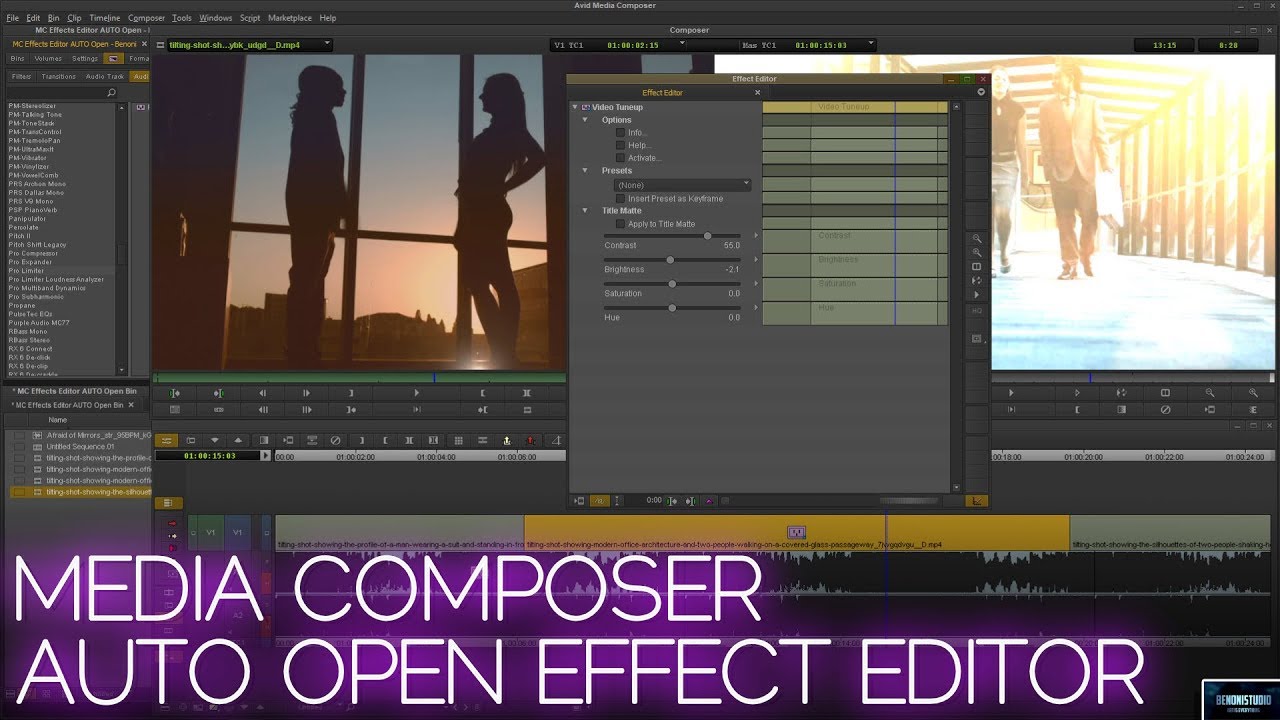MEDIA COMPOSER 2018 | AUTO OPEN EFFECT EDITOR - YouTube