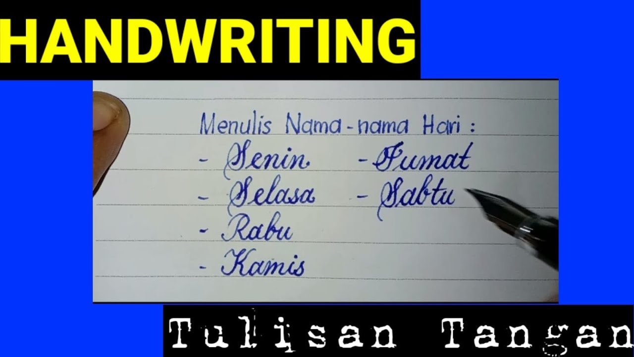 MUDAH DAN INDAH !!! Latihan Menulis Bagus dan Rapi │ Menulis Nama-nama ...