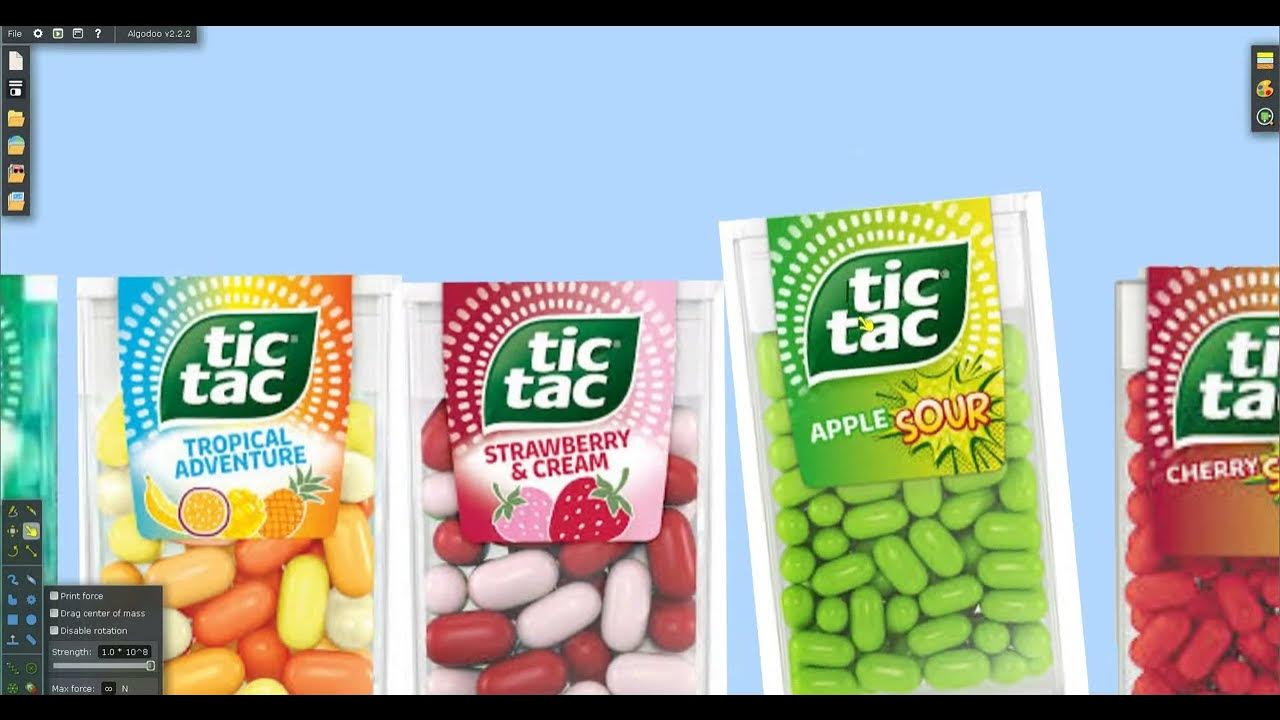 Tic Tac Flavors Remake 1 (Algodoo) - YouTube