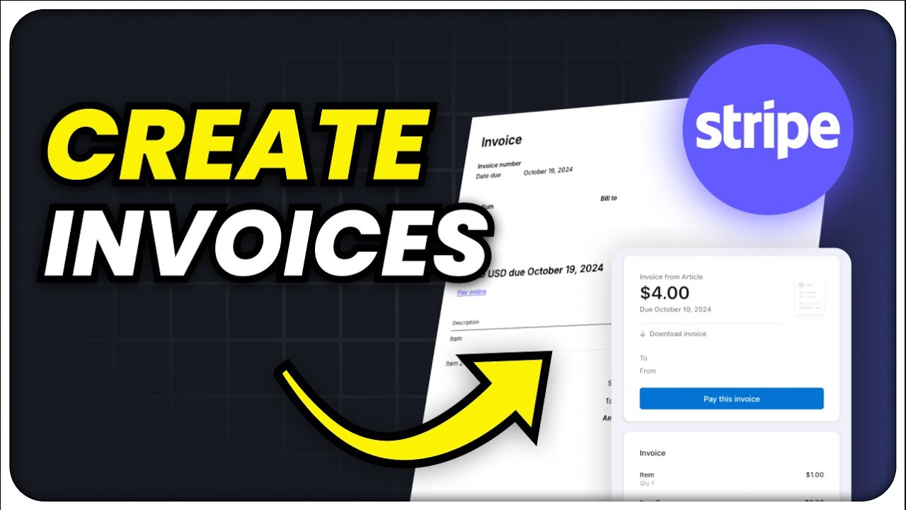 How To Create An Invoice In Stripe (Full Guide Walkthrough) - YouTube