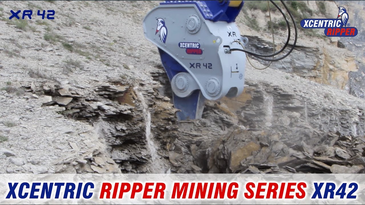 XCENTRIC RIPPER XR42 Mining Series. Fractured limestone quarry. - YouTube