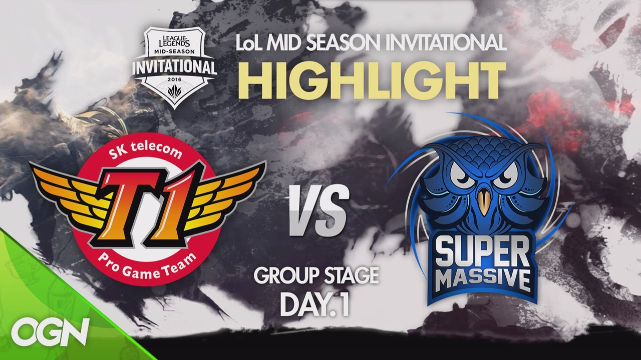 [MSI 2016] [하이라이트] 그룹스테이지 1일차 SKT(KR) vs SUP(TUR) 1 - LoL MSI 2016 / 미드 ...