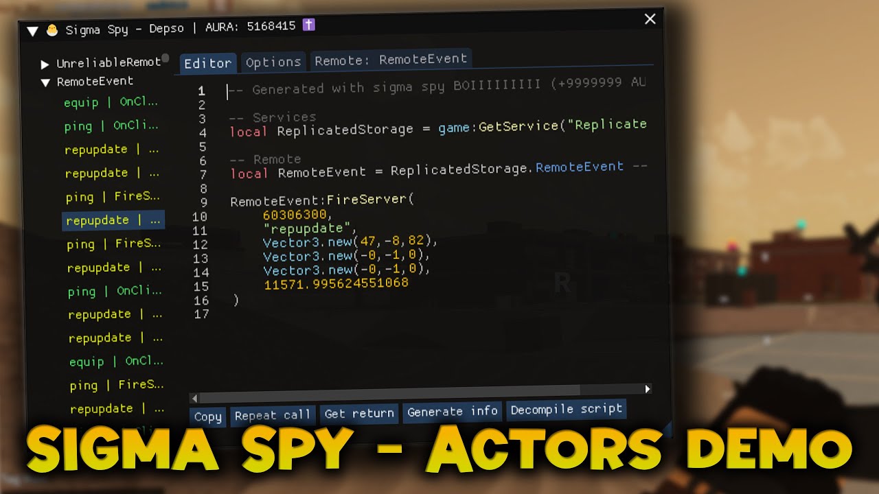 Sigma Spy with Actors demo | Phantom Forces - YouTube