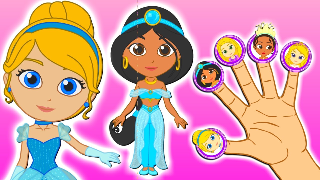 👋 DISNEY PRINCESS 👋 Finger Family | Nursery rhymes | Cartoons for kids ...