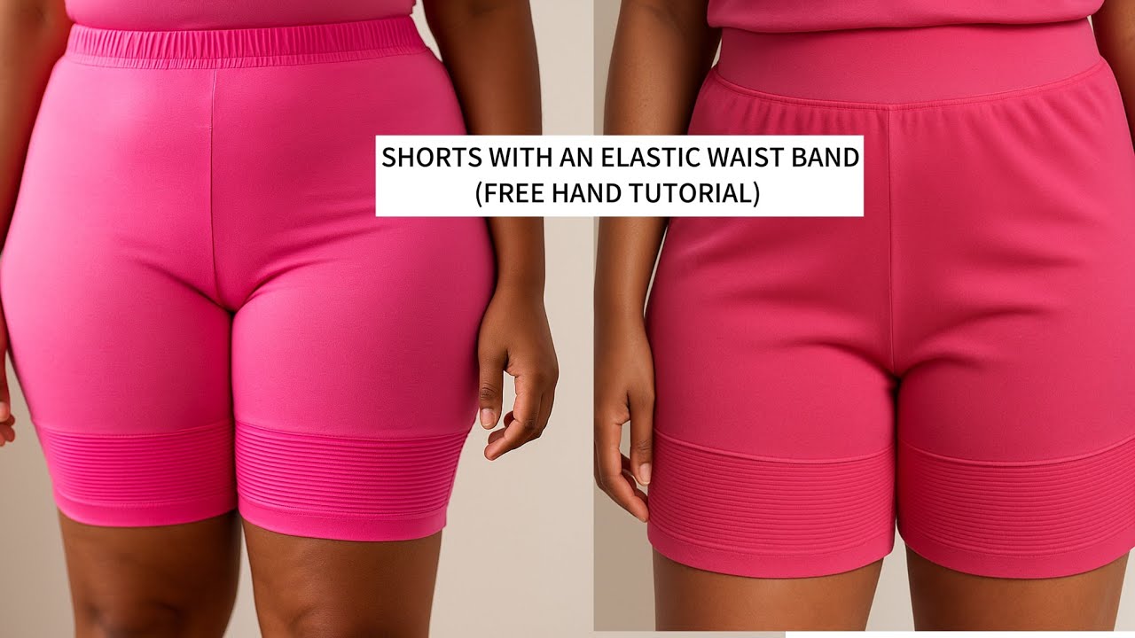 HOW TO CUT AND SEW STYLISH SHORTS WITH AN ELASTIC WAIST BAND | STEP BY ...