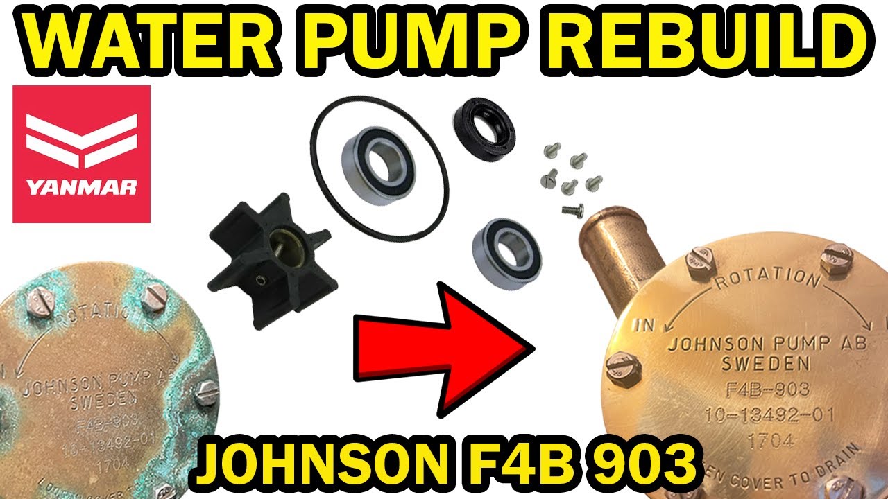 Raw Water Pump Rebuild Yanmar 3YM30 Johnson F4B903 - YouTube