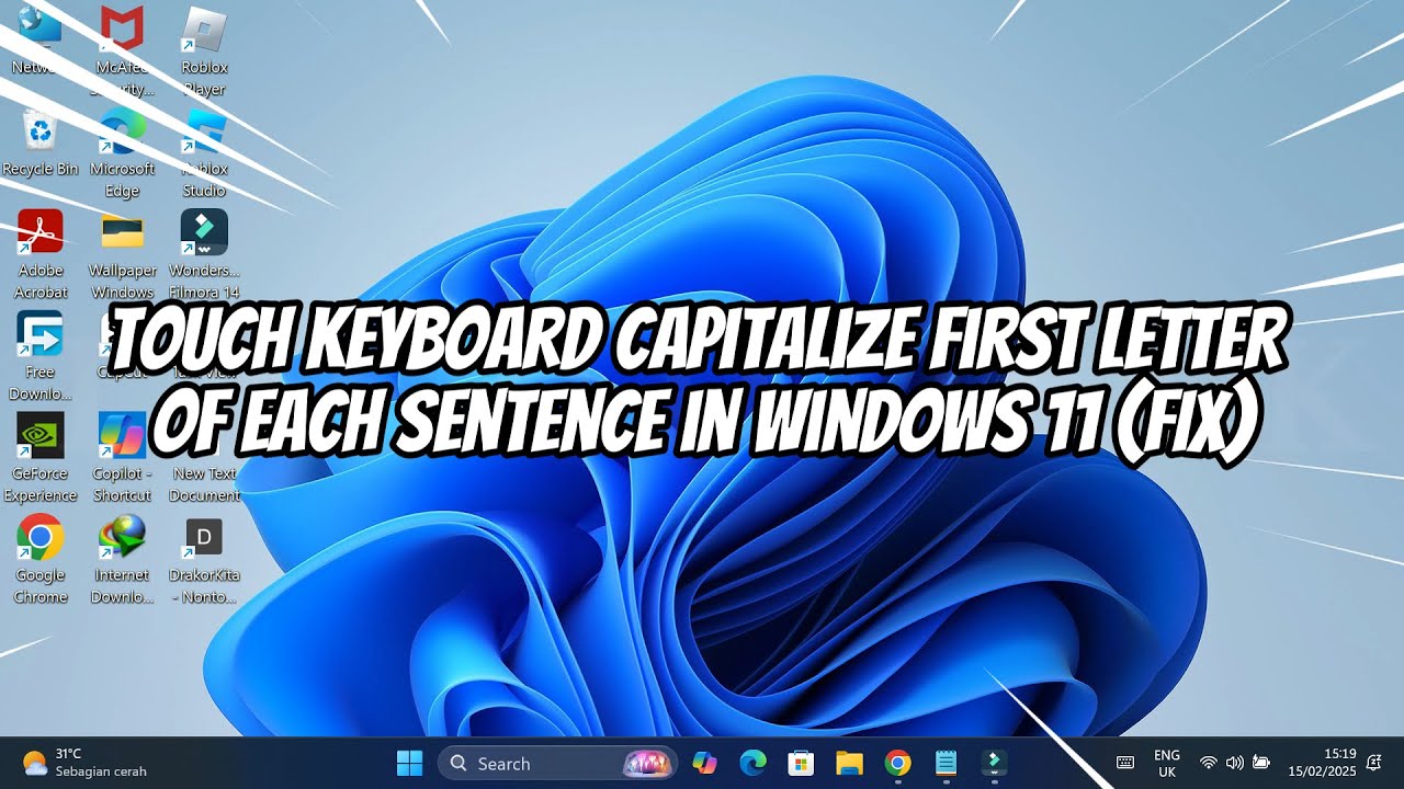 Touch Keyboard Capitalize First Letter of Each Sentence in Windows 11 ...