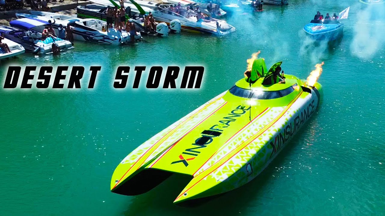 Desert Storm! Power Boats take over Lake Havasu city! - YouTube