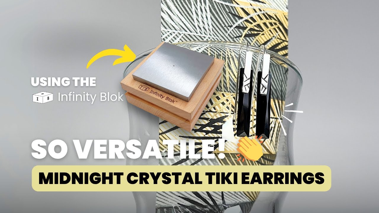 Midnight Crystal Earrings with the Infinity Block | DIY Hand Stamping ...