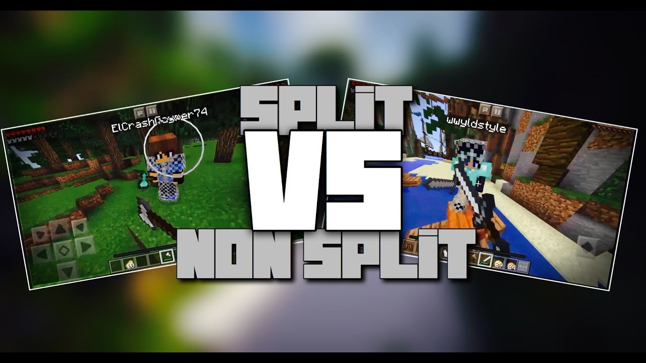 SPLIT VS NON SPLIT - Minecraft PVP - YouTube