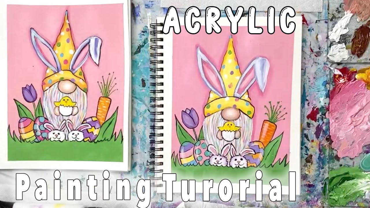 Easter Gnome | Acrylic Painting Tutorial - YouTube