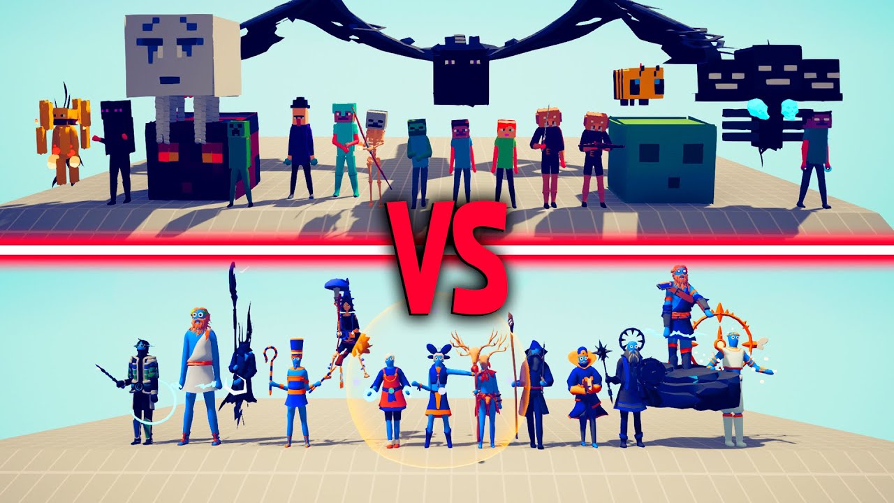 MINECRAFT UNITS vs WIZARD UNITS TEAM - Totally Accurate Battle ...