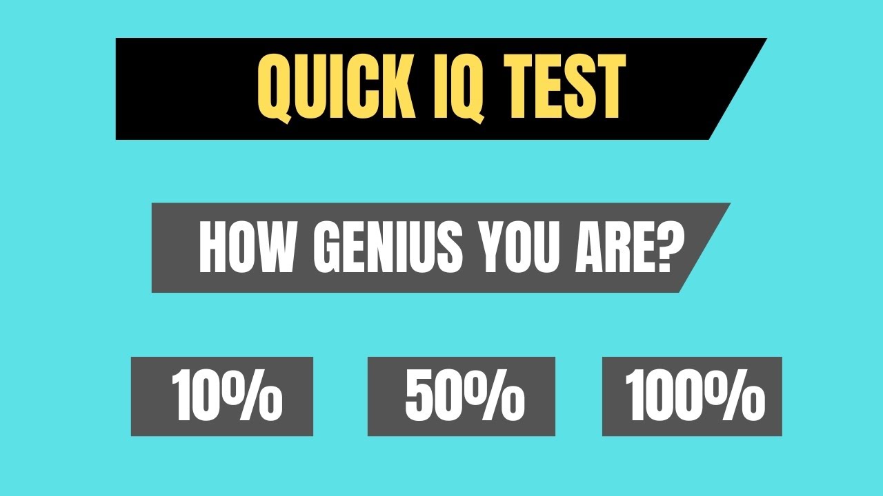 IQ Test For Genius Only - How Smart Are You ? | Puzzled Question - YouTube