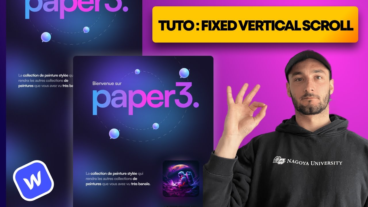 Créer une section sticky au scroll vertical avec Webflow - Tutoriel Débutant - YouTube