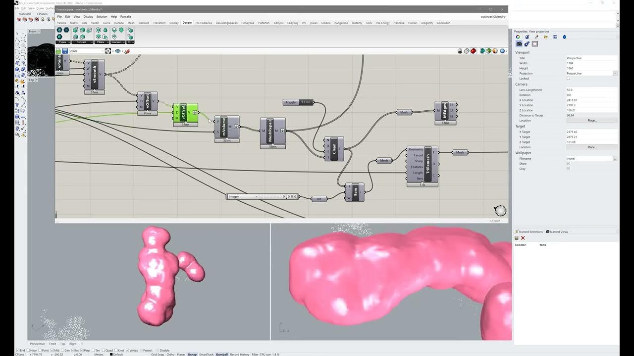 Mesh Volumes from Point Clouds Using Grasshopper, Cockroach, Dendro ...