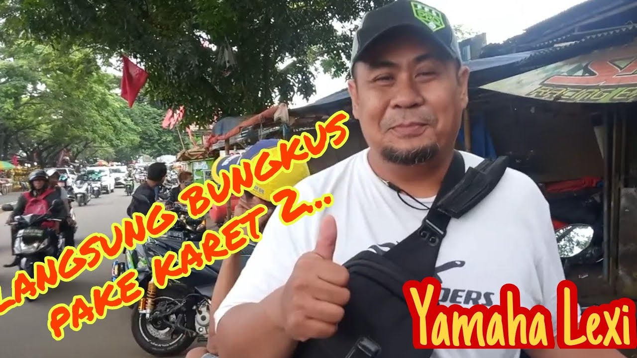 LANGSUNG BUNGKUS PAKE KARET 2 KNALPOT STANDAR RACING, YAMAHA LEXI ...