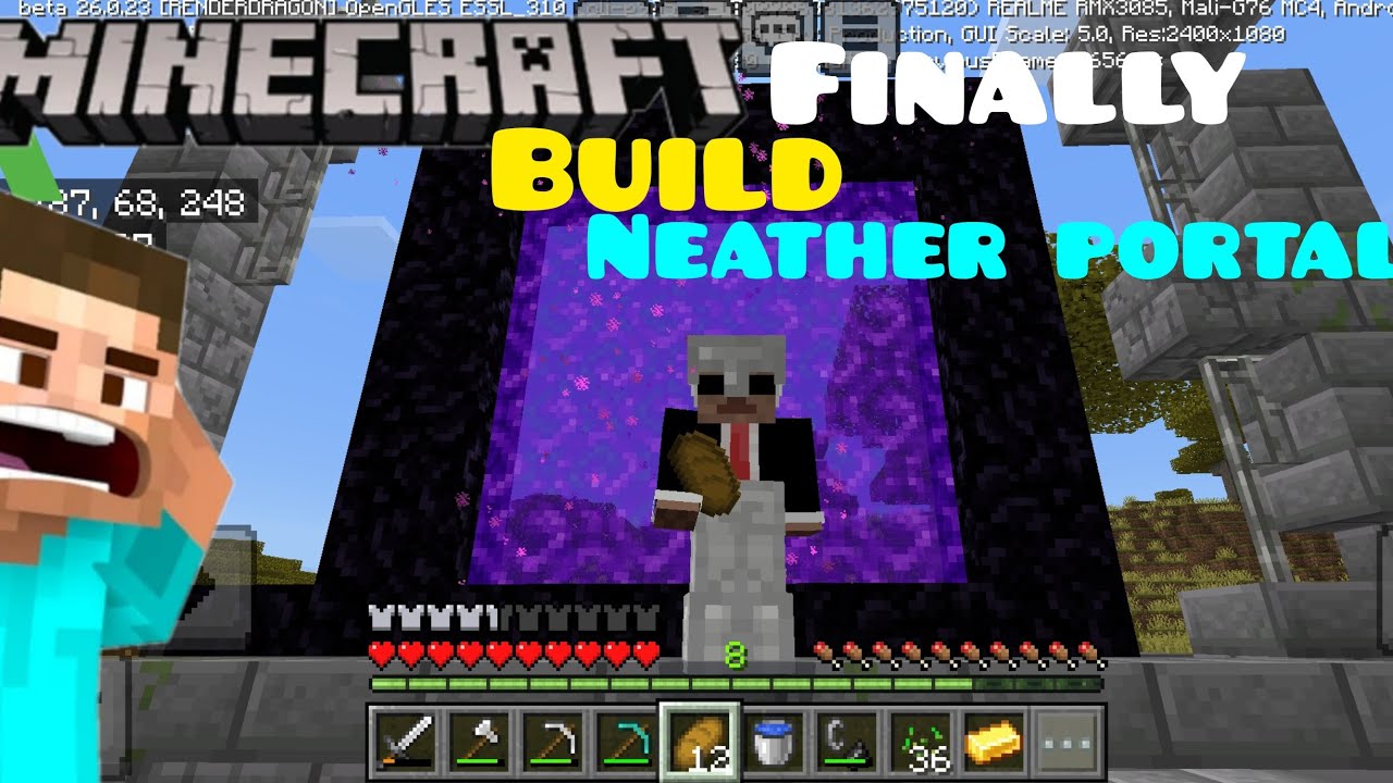 Finally Build a Nether Portal In Minecraft Gameplay ||ep-19 ...