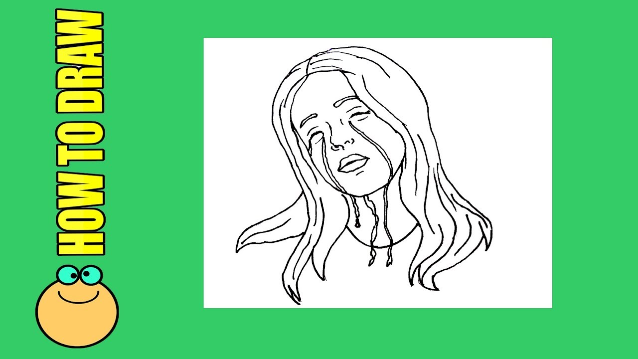 How to draw billie eilish step by step easy Art tutorial - YouTube