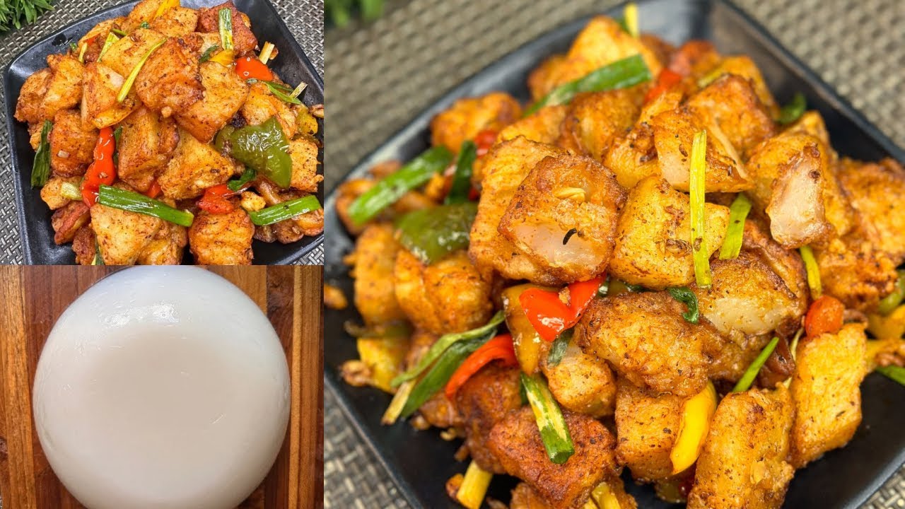 Tibetan laphing fry recipe| White Laping recipe| stir fry laphing ...