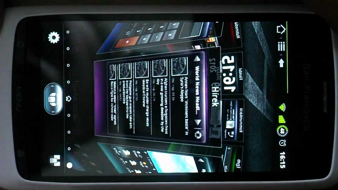 SPB Shell launcher in ZTE Blade (San Francisco) - YouTube